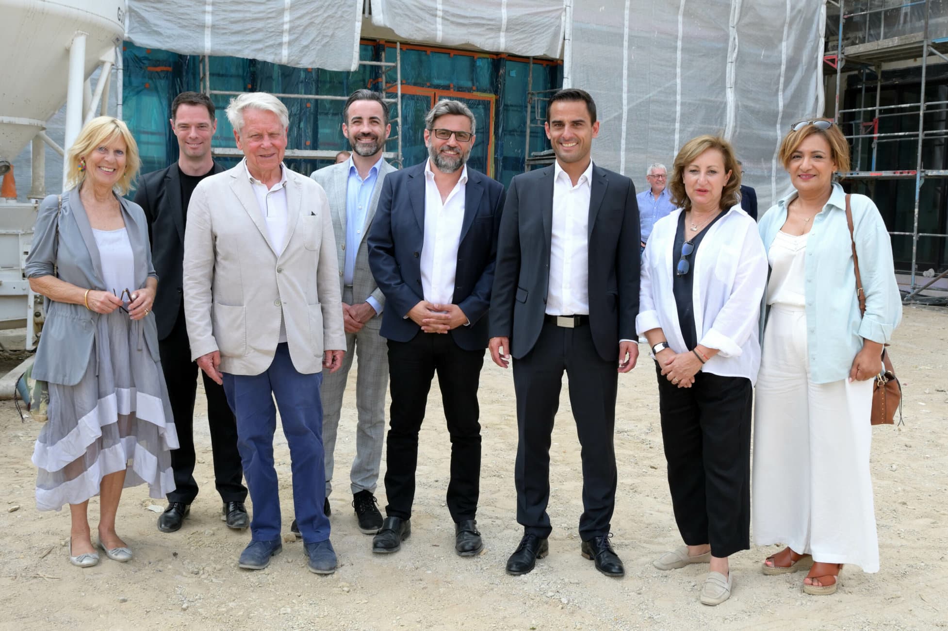 visite de Max Hahn sur le chantier d'Elysis à Esch
